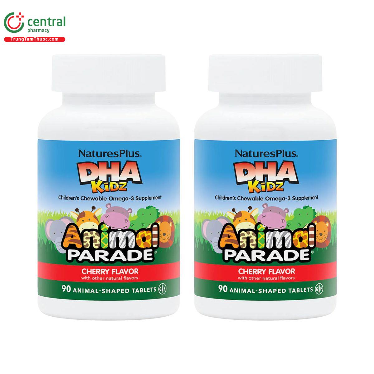 Animal Parade Children's Chewable DHA Kidz NaturesPlus tăng cường trí não cho trẻ