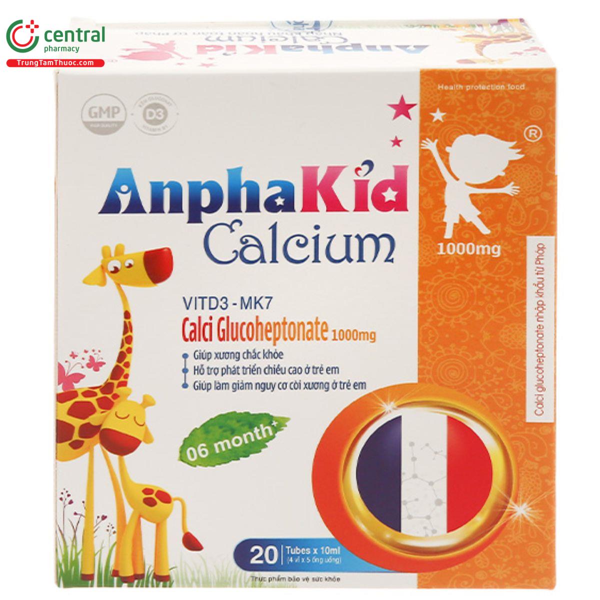 Thuốc AnphaKid Calcium - Giúp duy trì sự chắc khỏe của xương cho bé