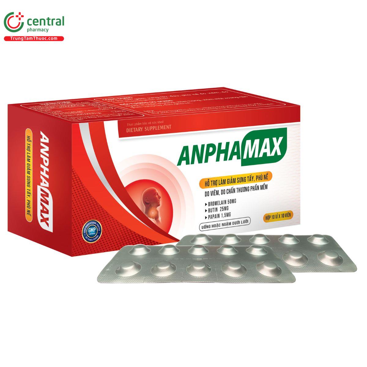 Thuốc Anphamax - Giúp làm giảm sưng tấy, phù nề do chấn thương, viêm