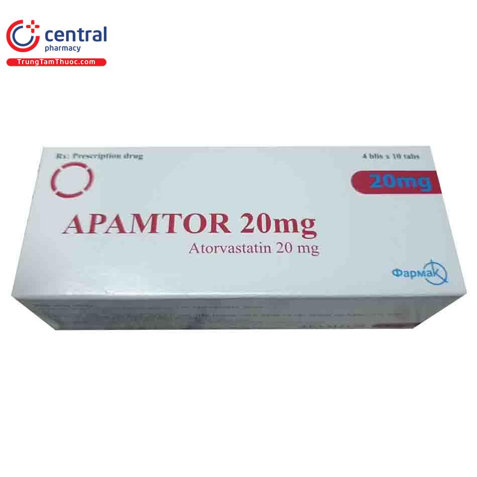 [CHÍNH HÃNG] Thuốc Apamtor 20mg - Thuốc làm giảm cholesterol máu