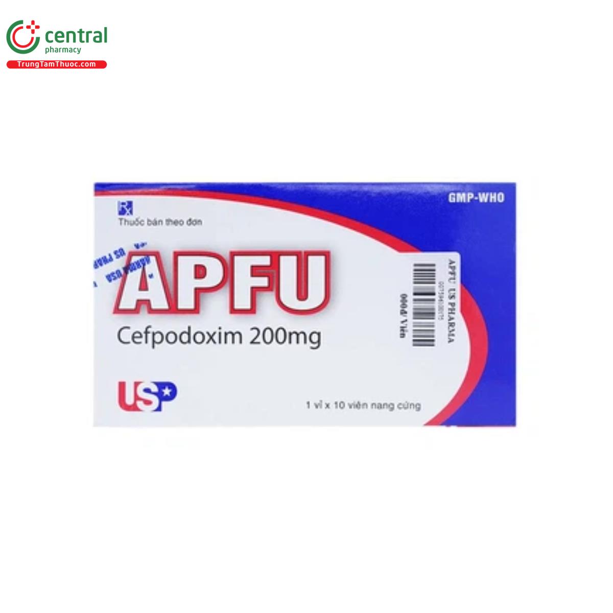 Thuốc Apfu 200mg - Điều trị nhiễm khuẩn hô hấp dưới thể nhẹ đến vừa