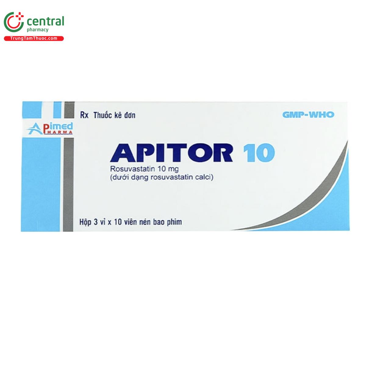 Thuốc Apitor 10 - Điều trị tình trạng rối loạn lipid máu