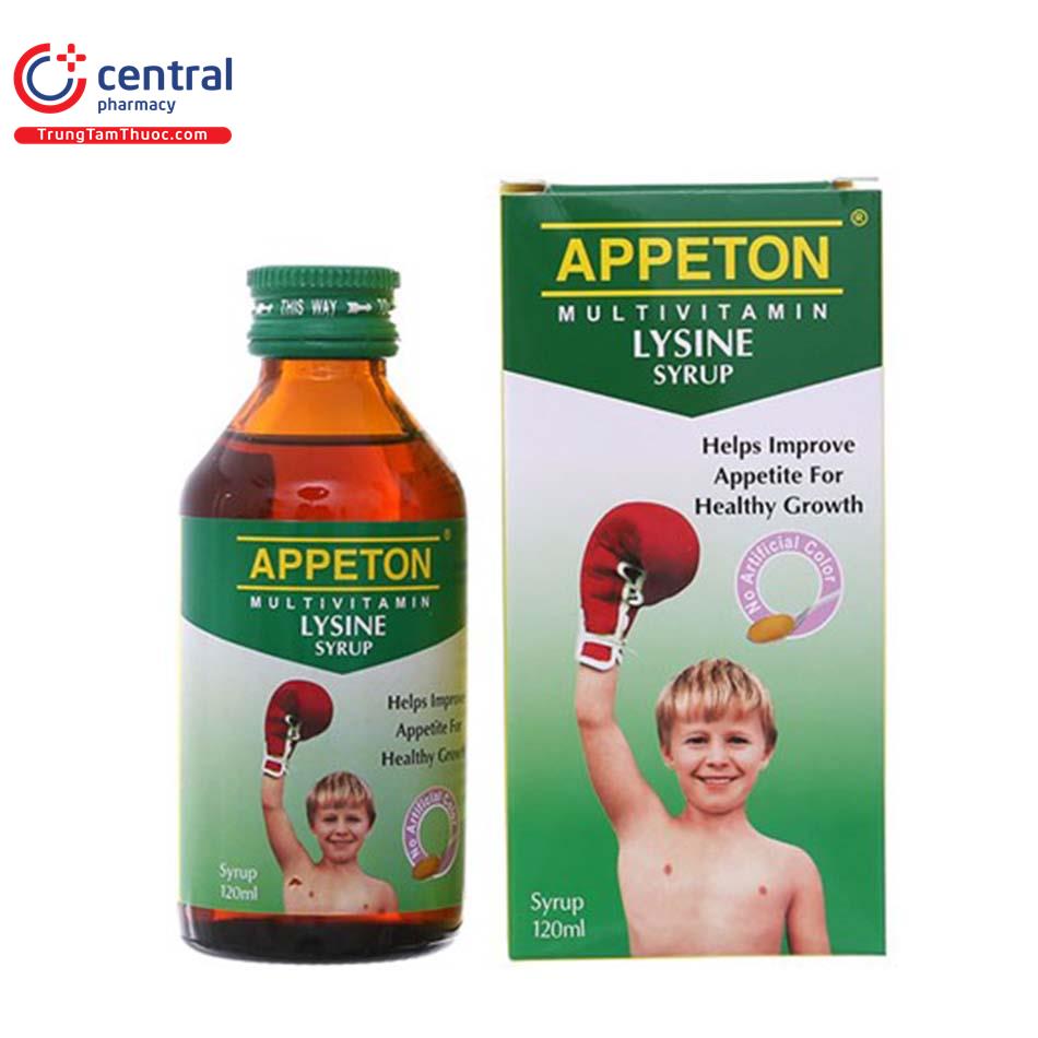 Thuốc Appeton Multivitamin Lysine Syrup chai 120ml giúp trẻ ăn ngon