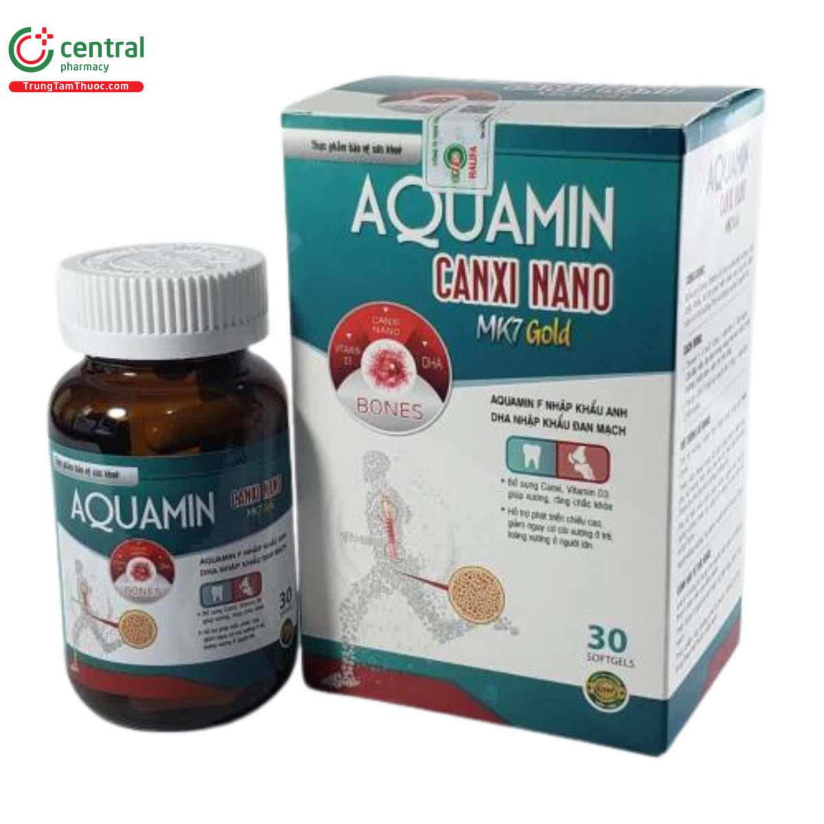 Thuốc Aquamin Canxi Nano Mk7 Gold cung cấp Canxi và Vitamin D3