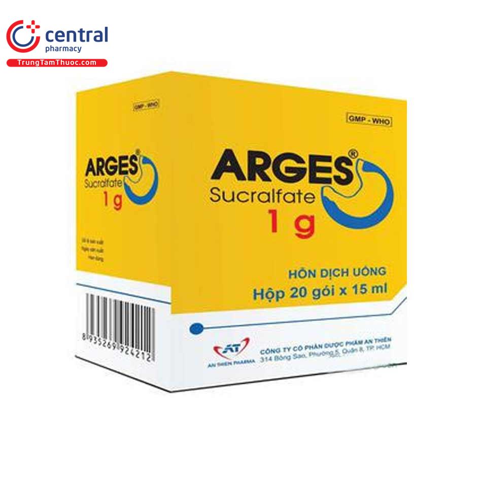 [CHÍNH HÃNG] Thuốc Arges 1g hỗ trợ trong điều trị dạ dày