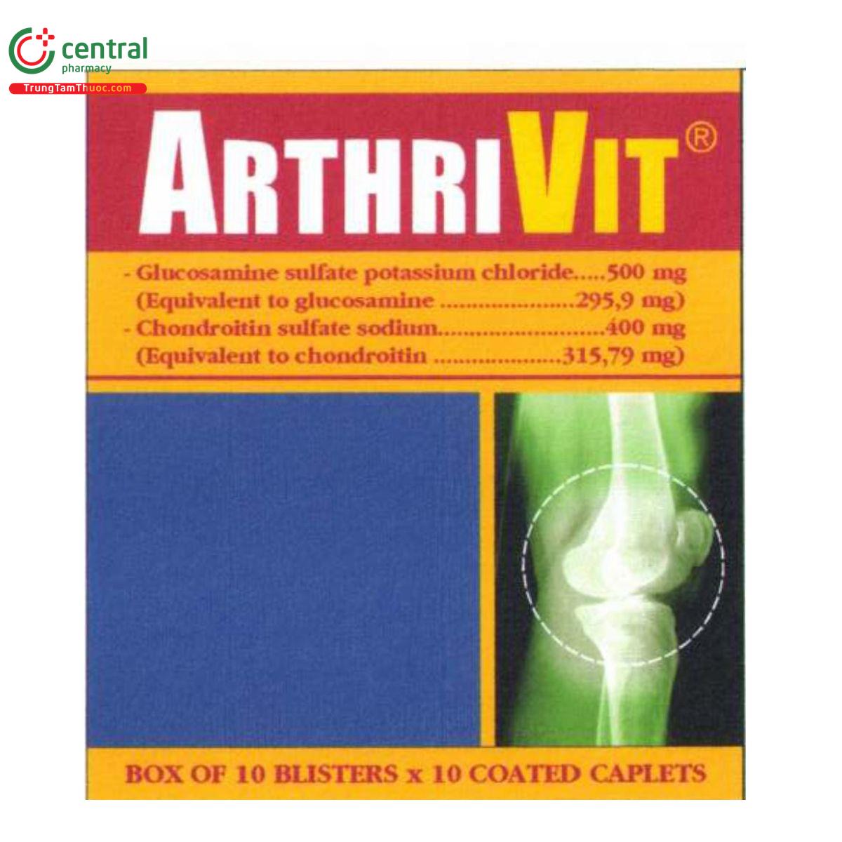 Thuốc ArthriVit điều trị bệnh thoái hóa khớp gối cho người trên 18 tuổi