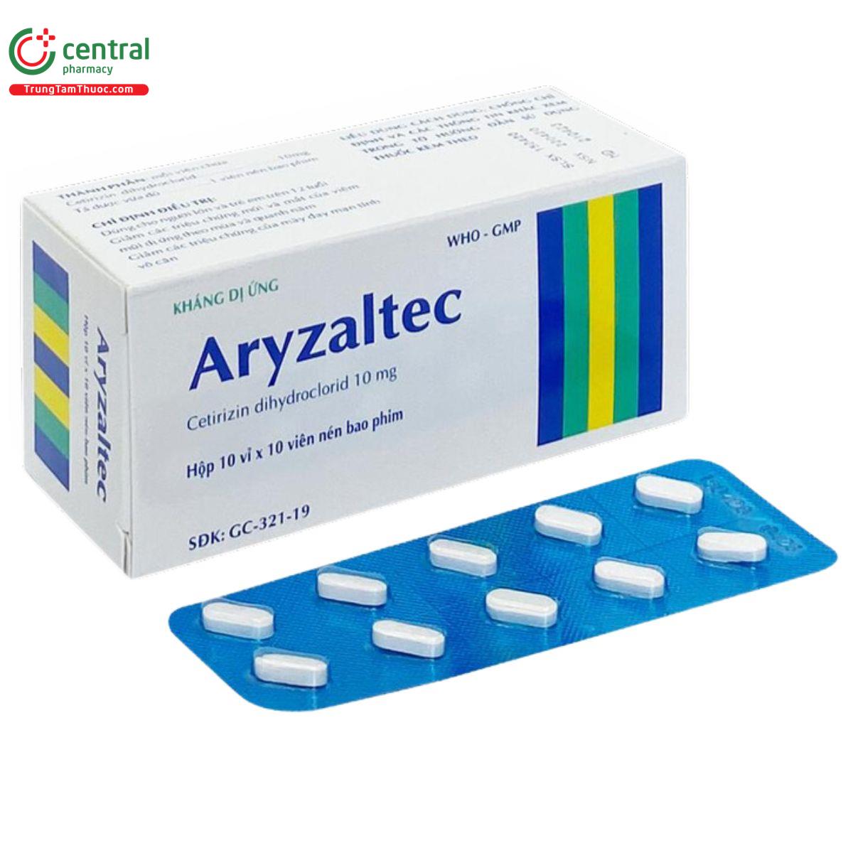 Thuốc Aryzaltec 10mg (Vỉ) Điều trị viêm mũi dị ứng, mày đay mạn tính