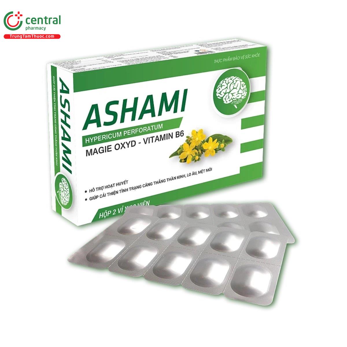 Thuốc Ashami - Hỗ trợ hoạt huyết, giảm căng thẳng thần kinh