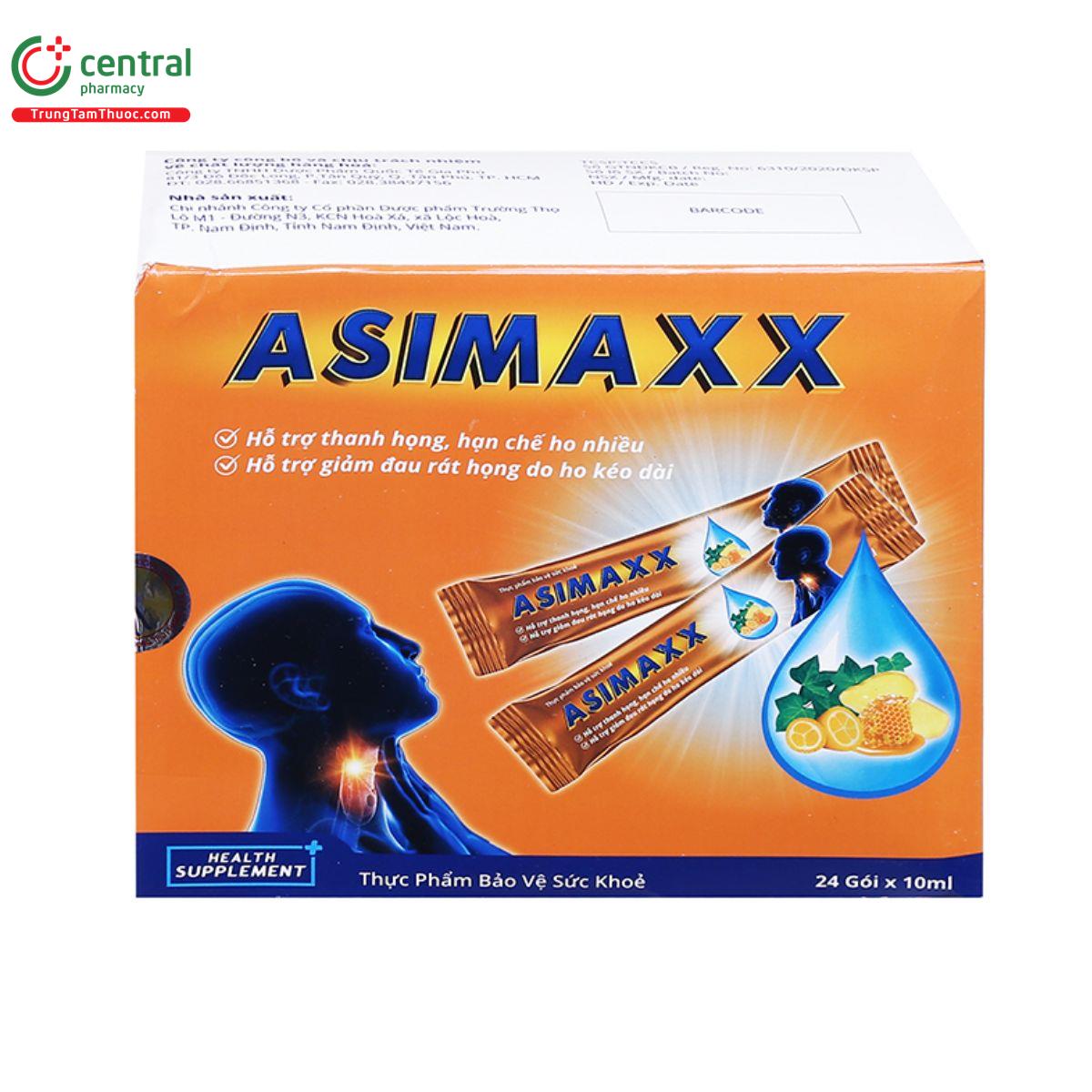 Thuốc Asimaxx hỗ trợ thanh họng, hạn chế ho nhiều, giảm đau rát họng
