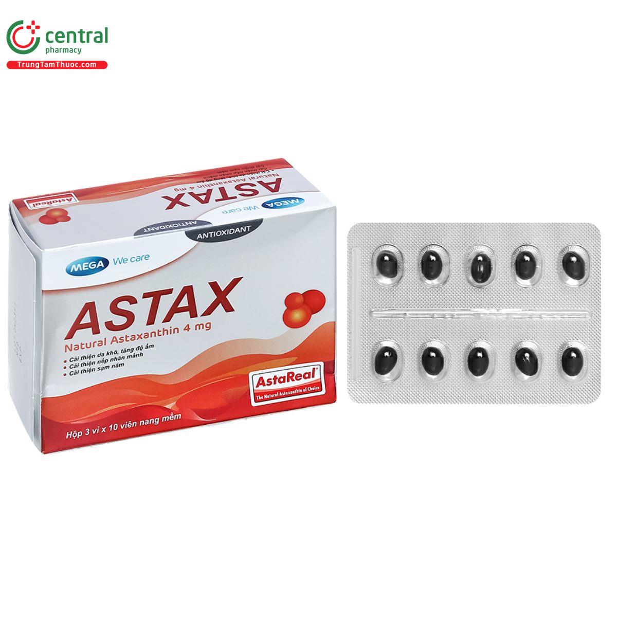 Thuốc Astax Natural Astaxanthin 4mg tăng cường độ ẩm cho da giảm nhăn