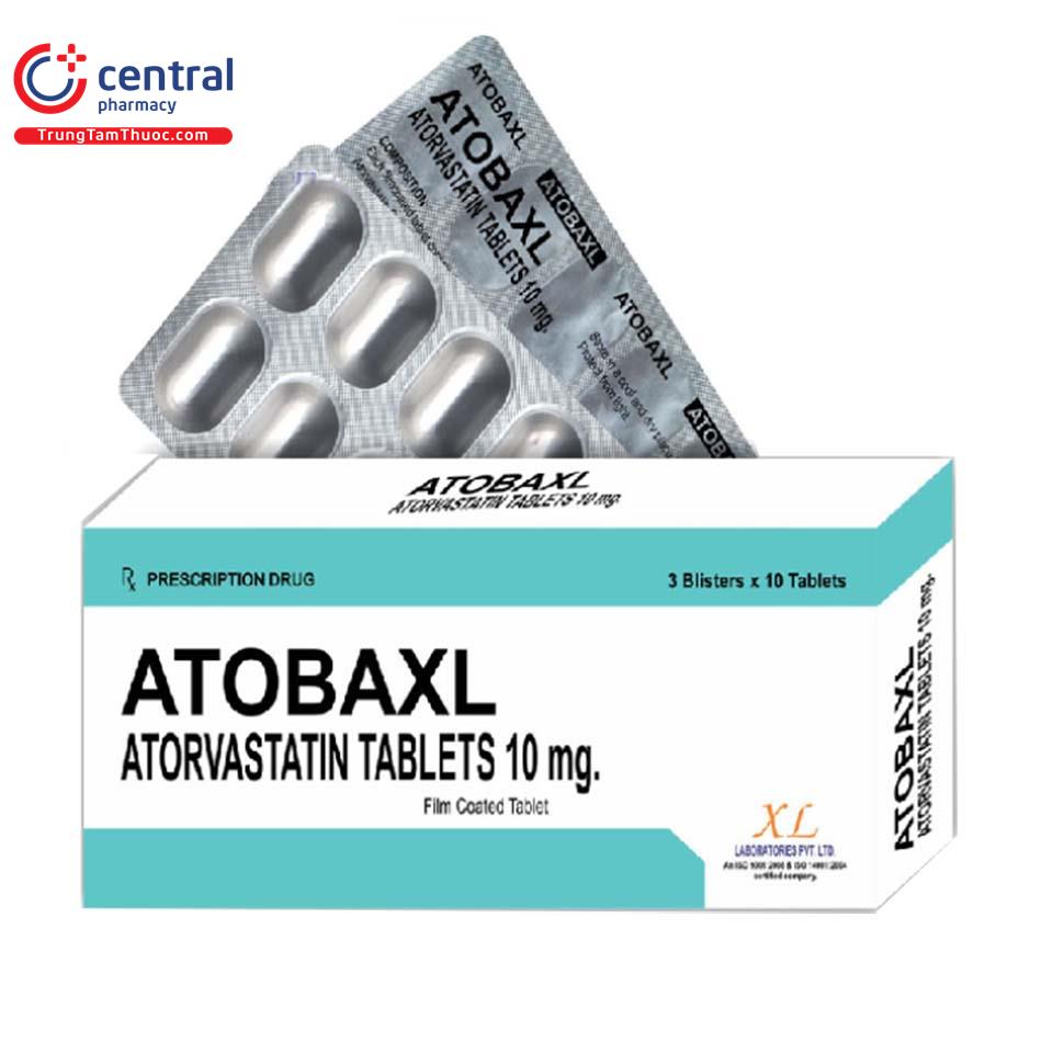 [CHÍNH HÃNG]Thuốc Atobaxl 10mg- Thuốc có tác dụng hạ cholesterol máu
