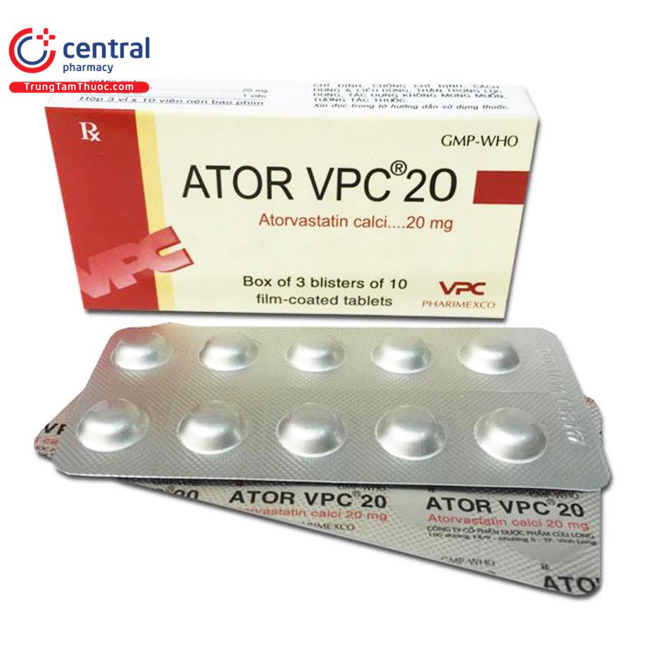 [CHÍNH HÃNG] Thuốc Atorvpc 20mg - giúp hạ mỡ máu hiệu quả