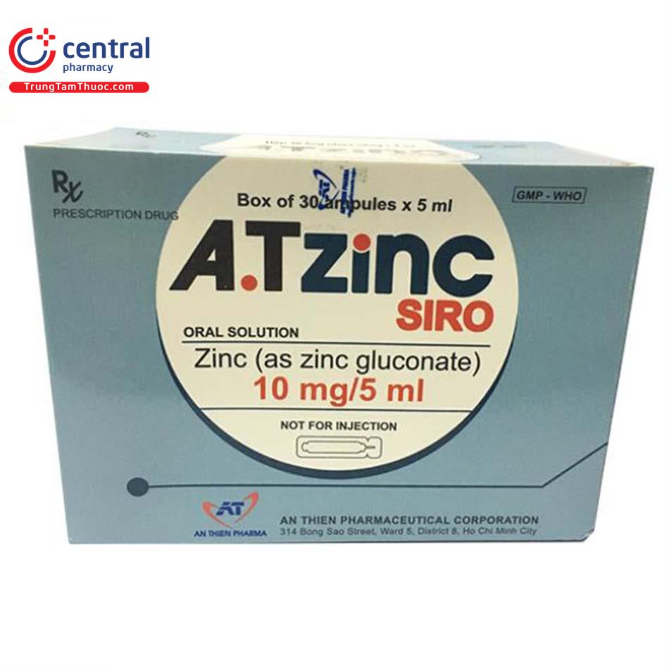 Thuốc A.Tzinc siro ống 10mg/5ml giúp cung cấp và bổ sung khoáng chất