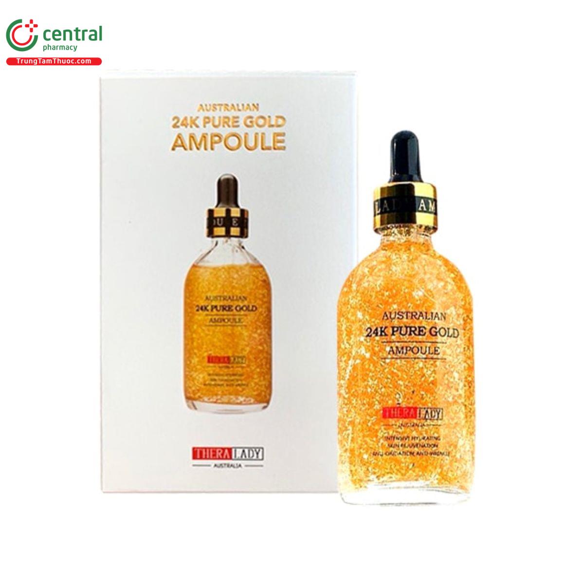 Australia 24K Pure Gold Ampoule dưỡng da ẩm mịn, săn chắc, đều màu