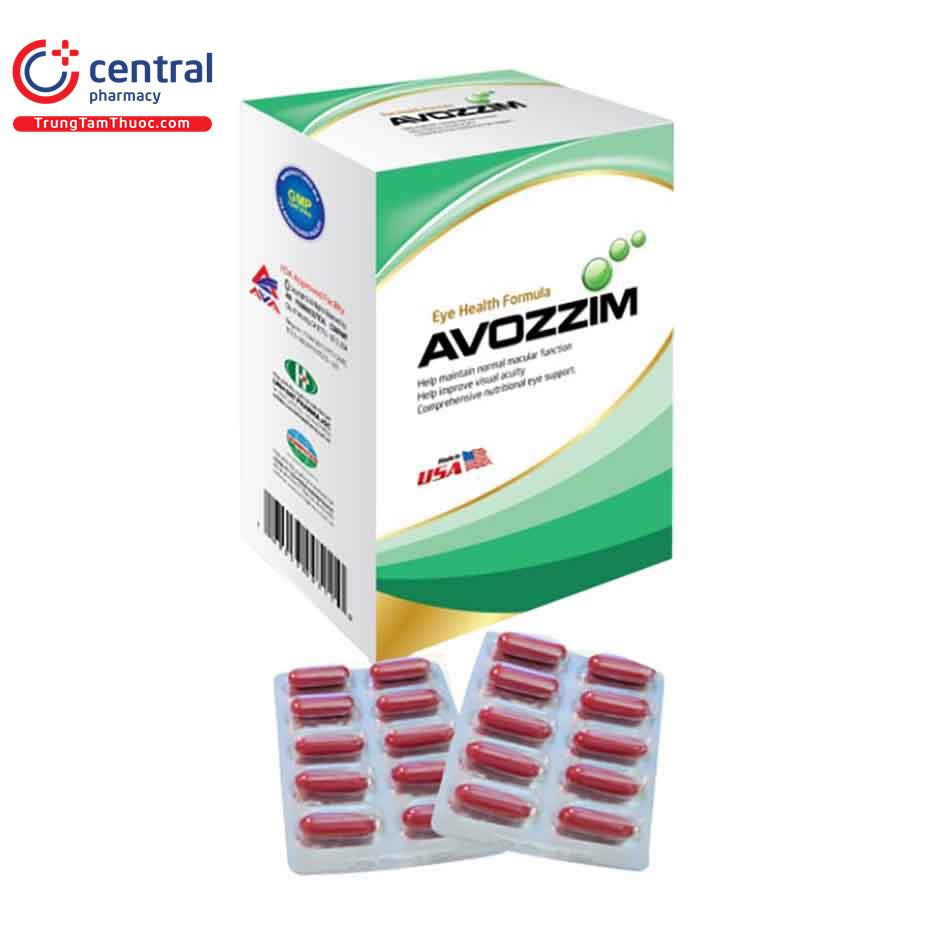 Avozzim (vỉ viên nang): Tác dụng - chỉ định, cách dùng - liều dùng