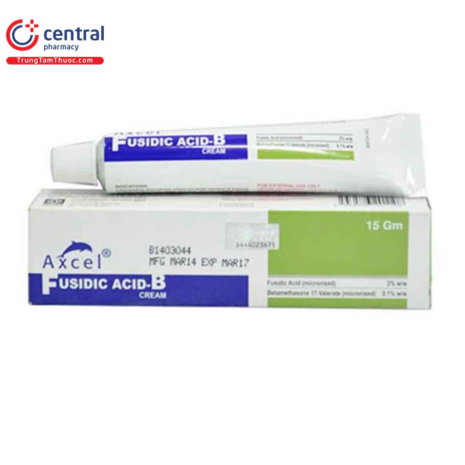[CHÍNH HÃNG] Thuốc Axcel Fusidic Acid-B Cream 15g trị viêm da