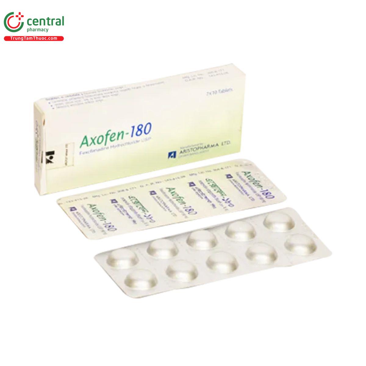 Thuốc Axofen-180 Tablet điều trị mề đay, viêm mũi dị ứng
