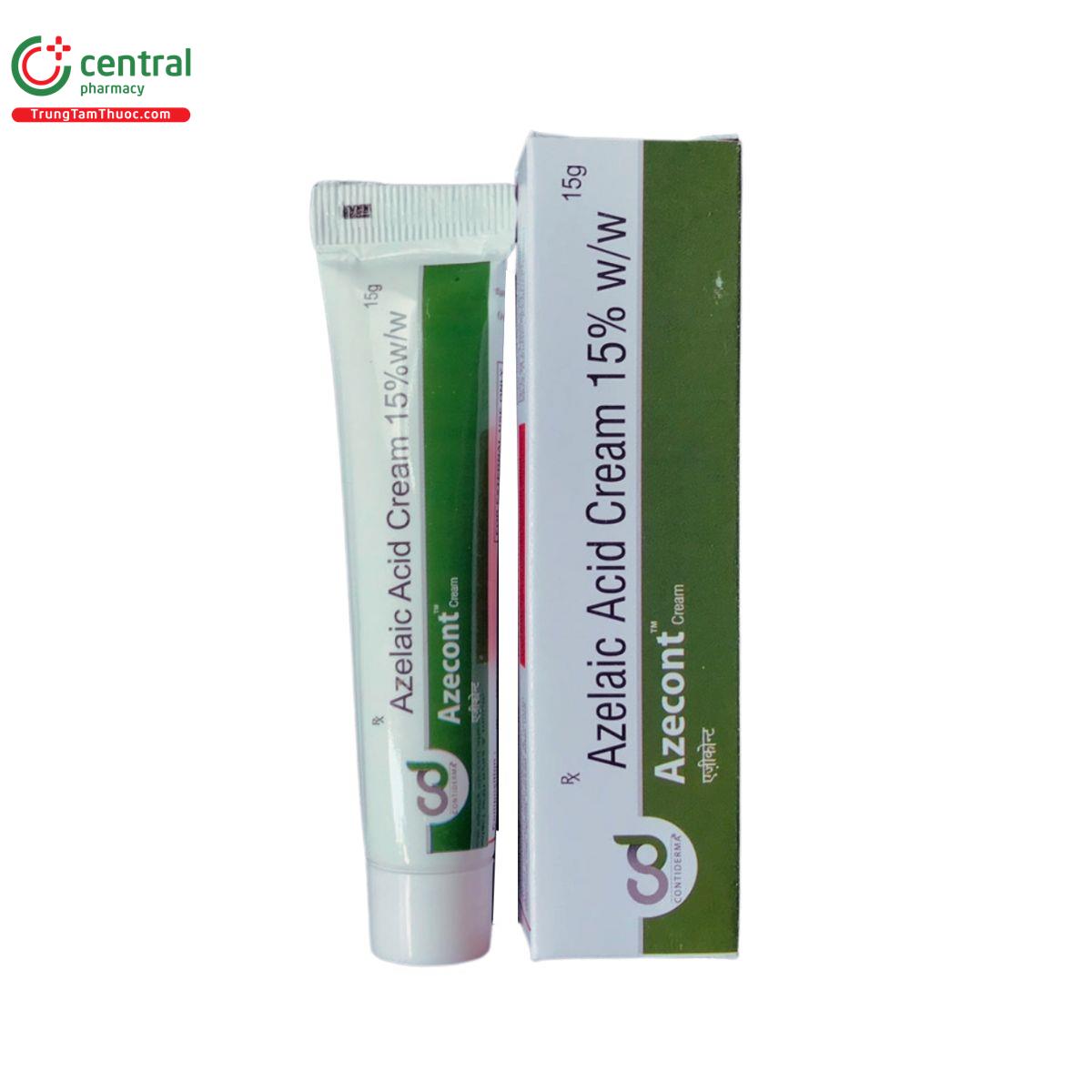 Thuốc bôi da Azecont Cream 15g (AzelaicAcid Cream 15%) điều trị mụn ...