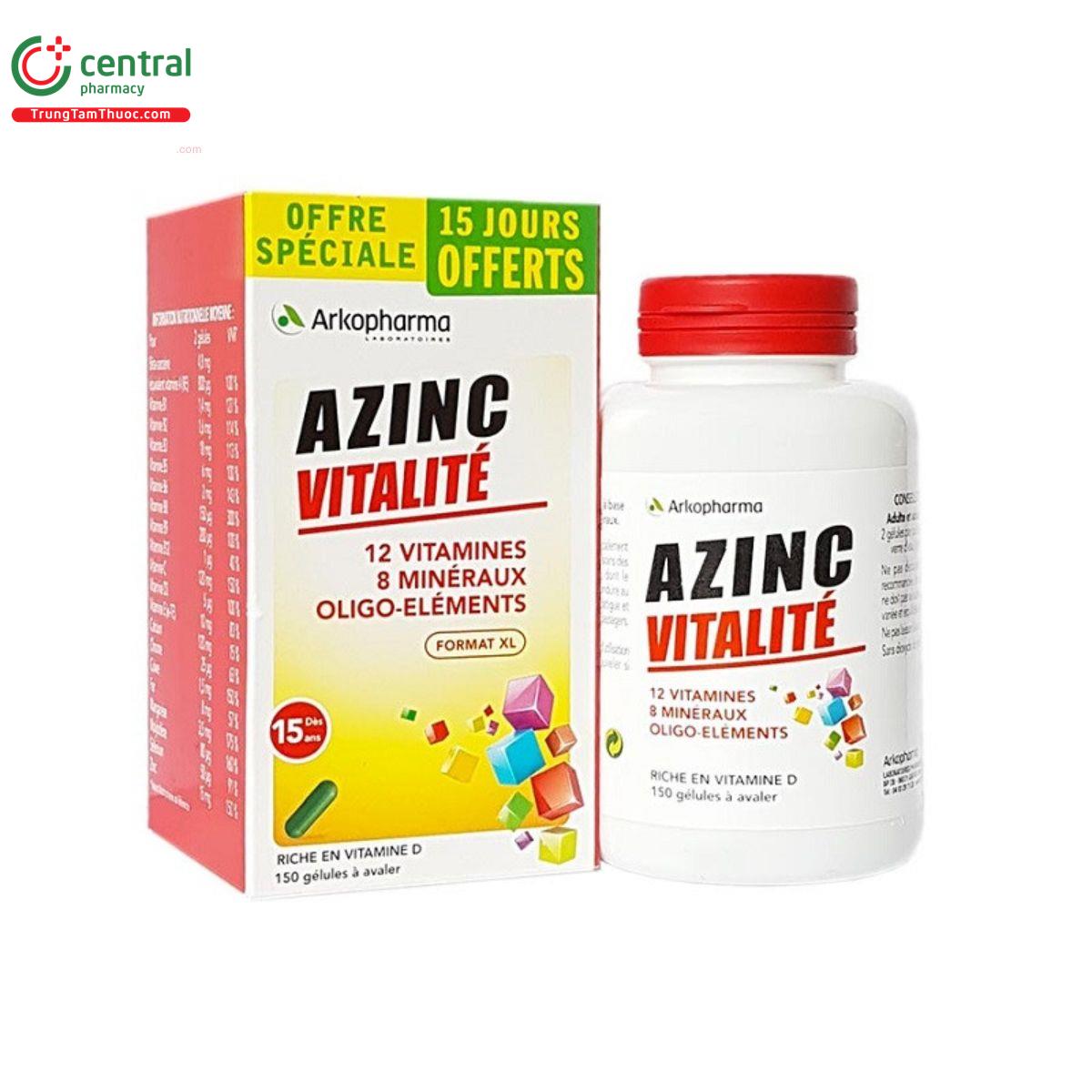 Viên uống Arkopharma Azinc Vitalite bổ sung vitamin tổng hợp