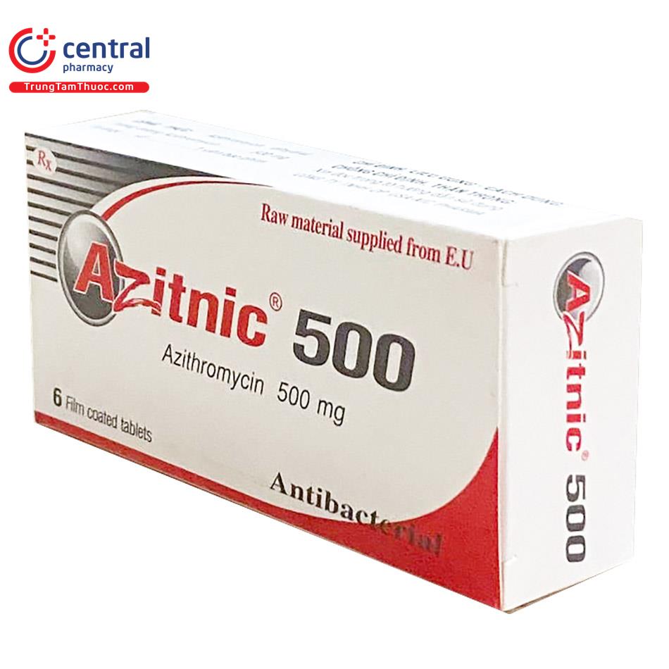 Thuốc Azitnic 500 điều trị nhiễm khuẩn đường hô hấp hiệu quả