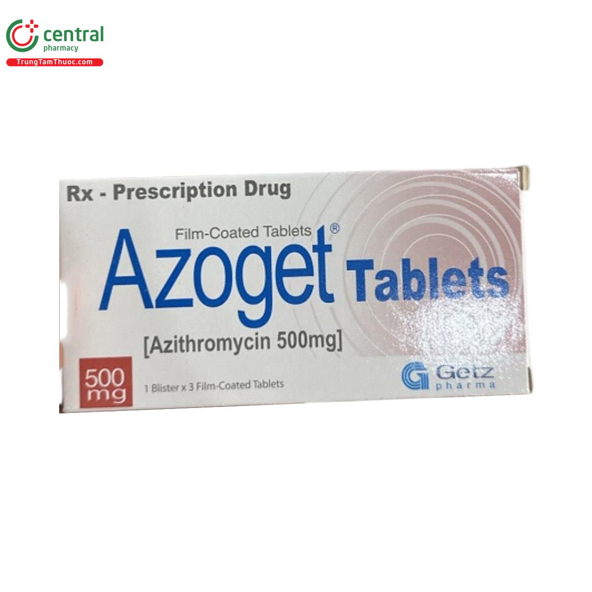 Thuốc Azoget Tablets 500mg điều trị nhiễm khuẩn hô hấp trên và dưới