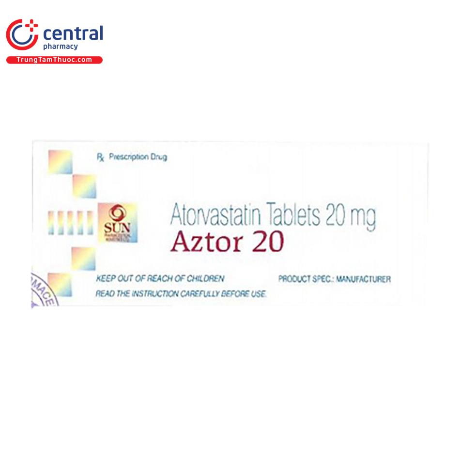 [CHÍNH HÃNG] Thuốc Aztor 20 - Thuốc có tác dụng hạ mỡ máu hiệu quả