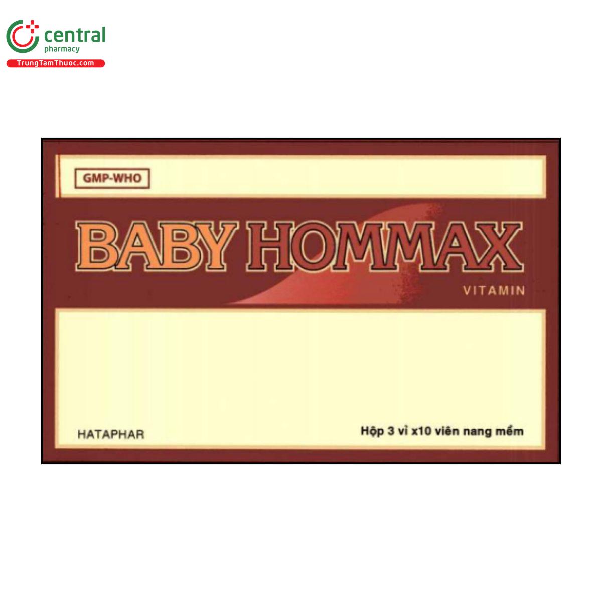 Thuốc Babyhommax bổ sung vitamin B1, B6, B12, C, PP cho cơ thể