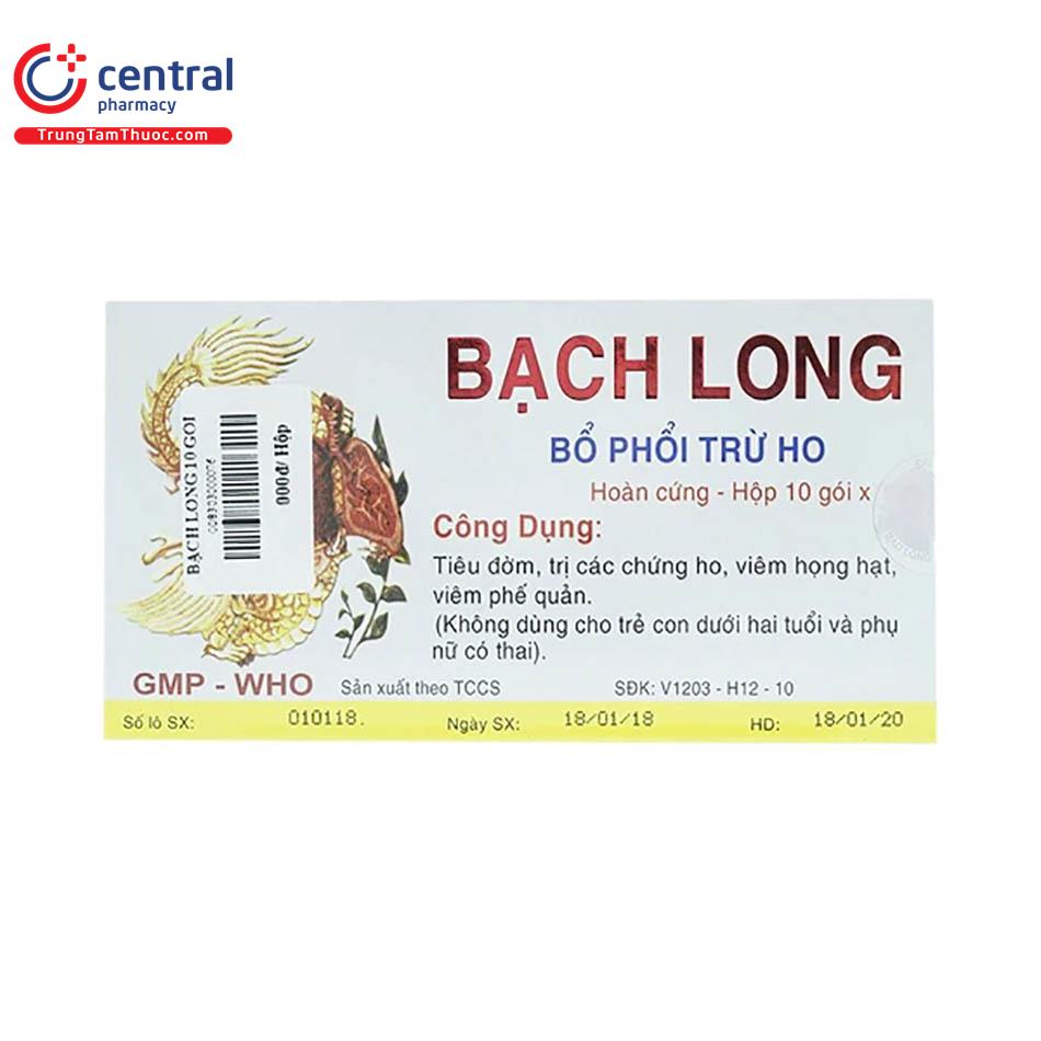 [CHÍNH HÃNG] Thuốc Bạch Long Bổ Phổi Trừ Ho hộp 10 gói x 4g