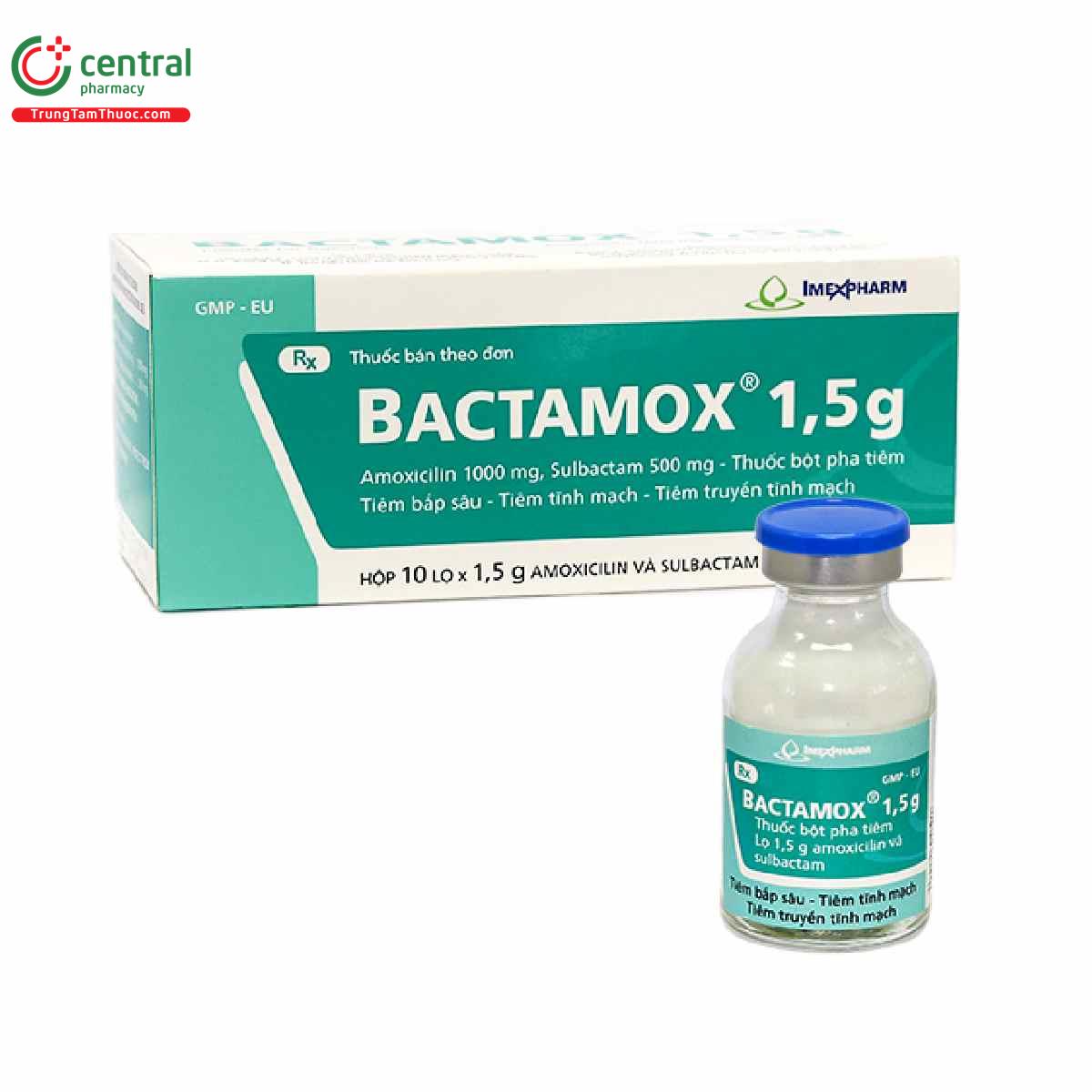 Thuốc Bactamox 1.5g điều trị nhiễm khuẩn hô hấp, ổ bụng, tiết niệu