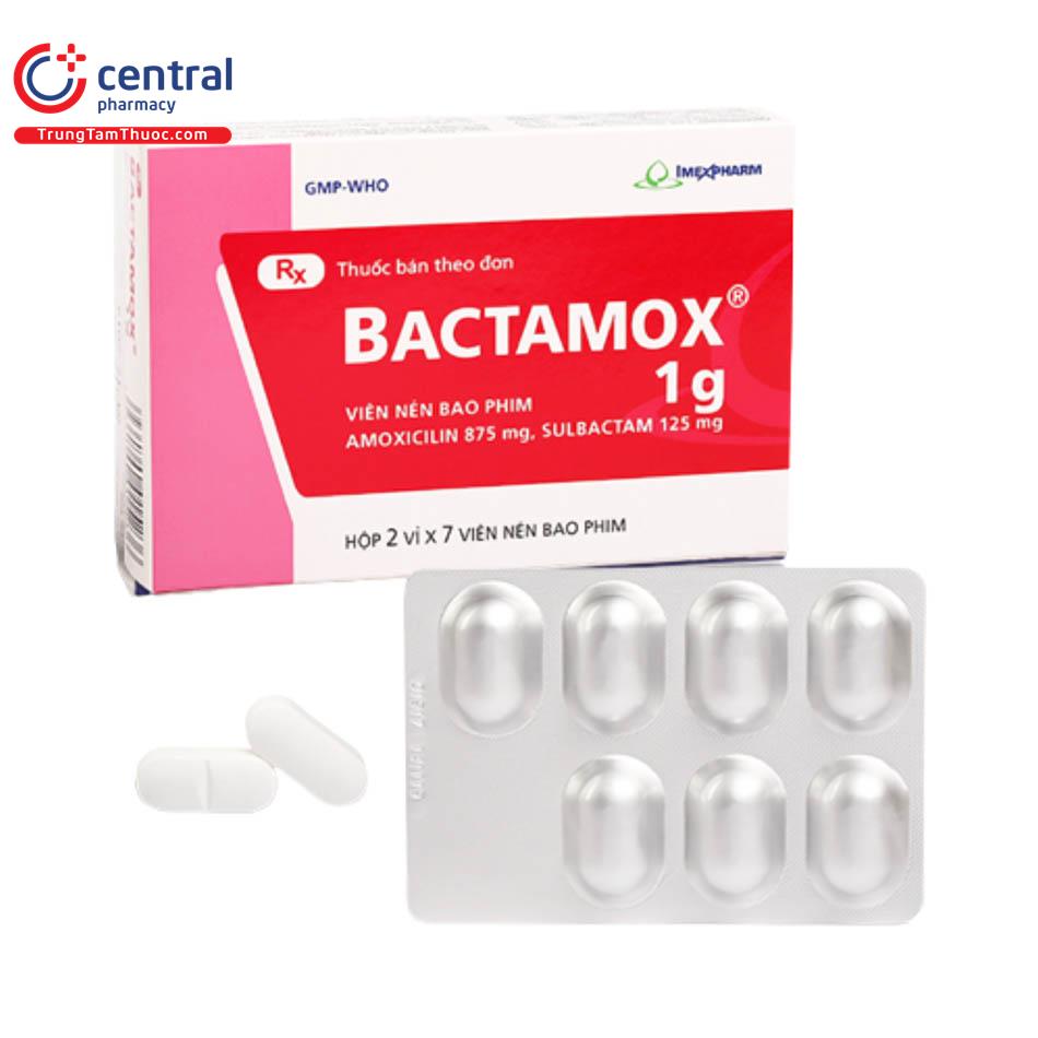 [CHÍNH HÃNG] Thuốc Bactamox 1g dùng trong các trường hợp nhiễm khuẩn