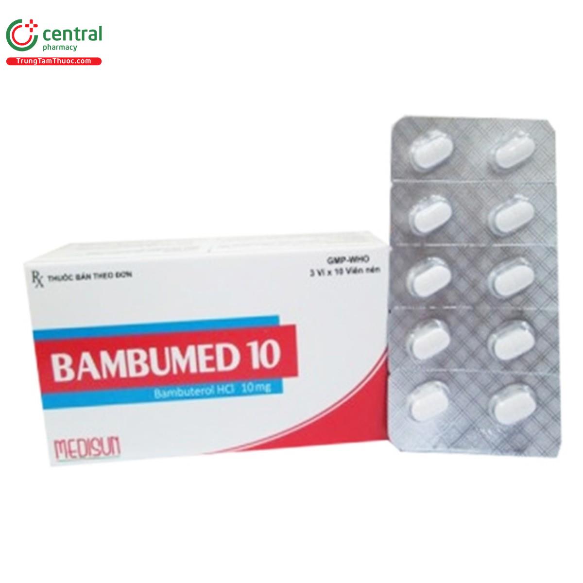Thuốc Bambumed 10 điều trị bệnh hen và bệnh phổi khác có kèm co thắt