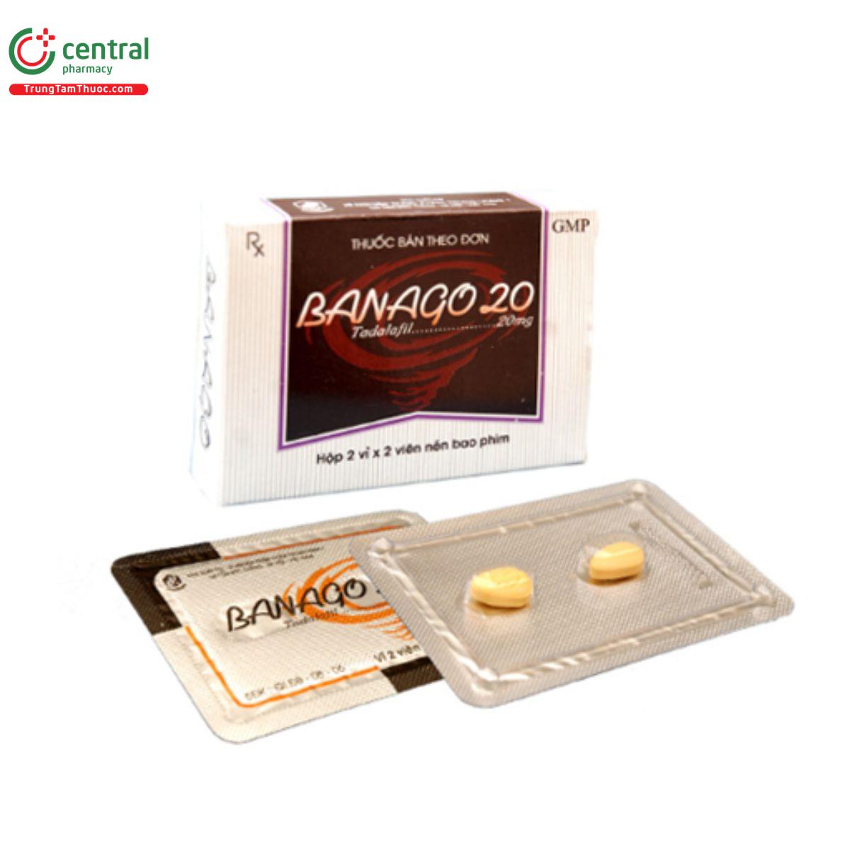 Thuốc Banago 20mg trị rối loạn cương dương ở nam giới trưởng thành