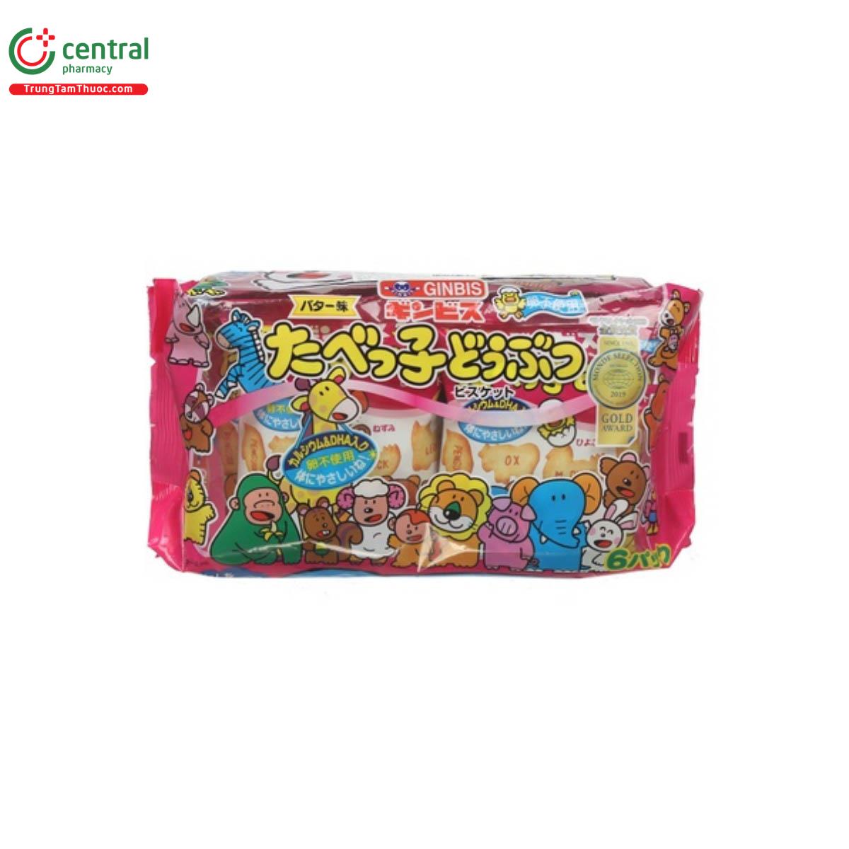 Bánh ăn dặm Ginbis hình thú vị bơ sữa 162g cho bé trên 9 tháng