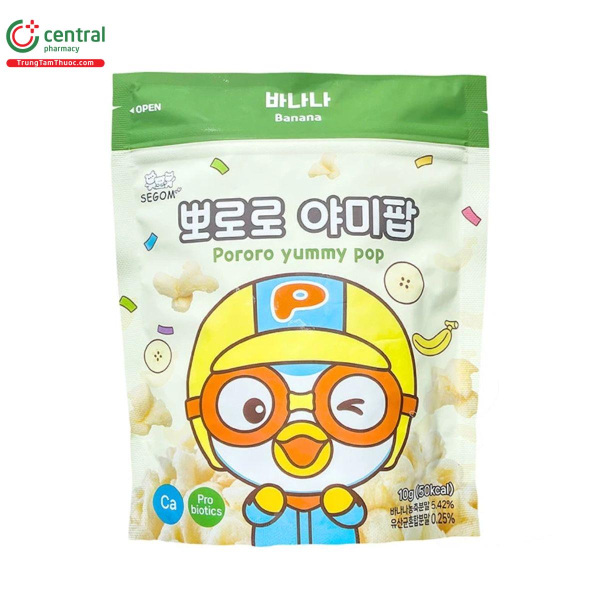 Bánh ăn dặm Pororo vị chuối bổ sung năng lượng, canxi, ProBiotics