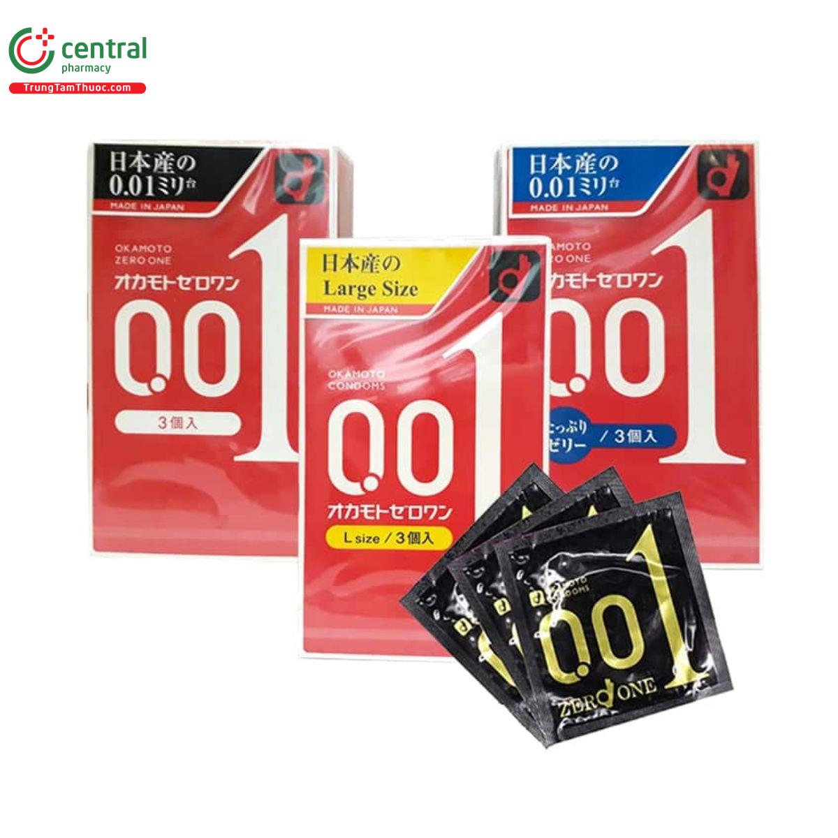 Bao cao su Okamoto 0.01 Zero One mỏng nhất, cảm giác thật nhất!