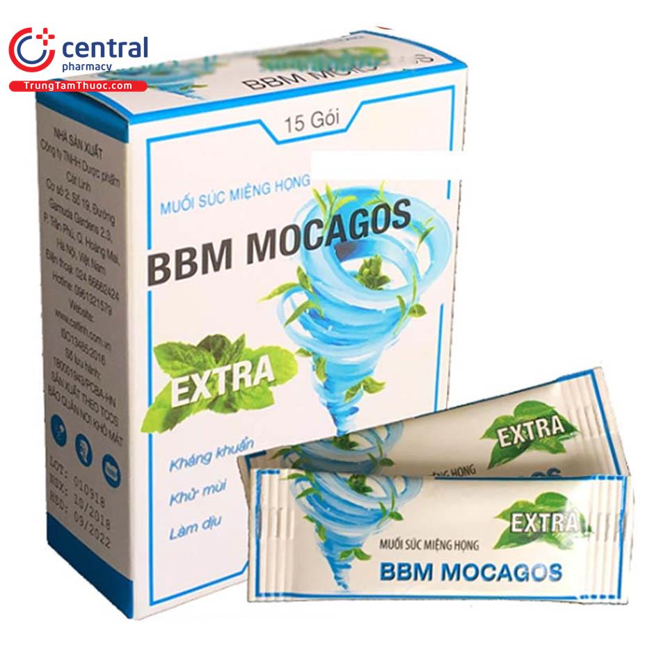 Muối súc miệng họng BBM Mocagos Extra giúp làm sạch răng miệng