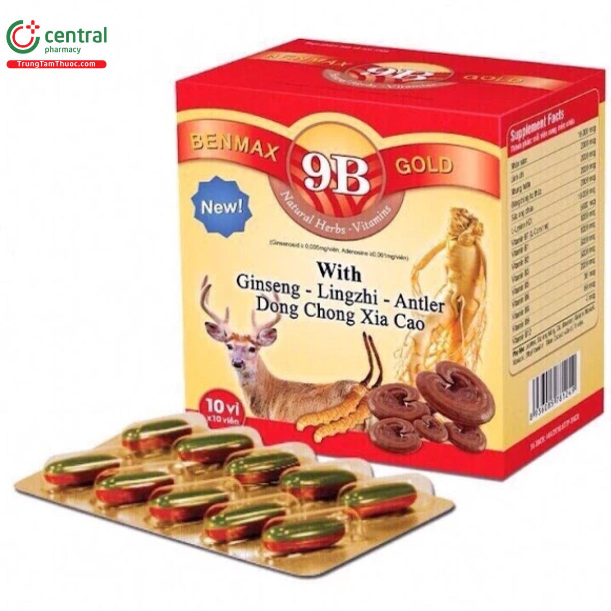Thuốc Benmax 9B Gold - Giúp bồi bổ sức khỏe, tăng cường sức đề kháng