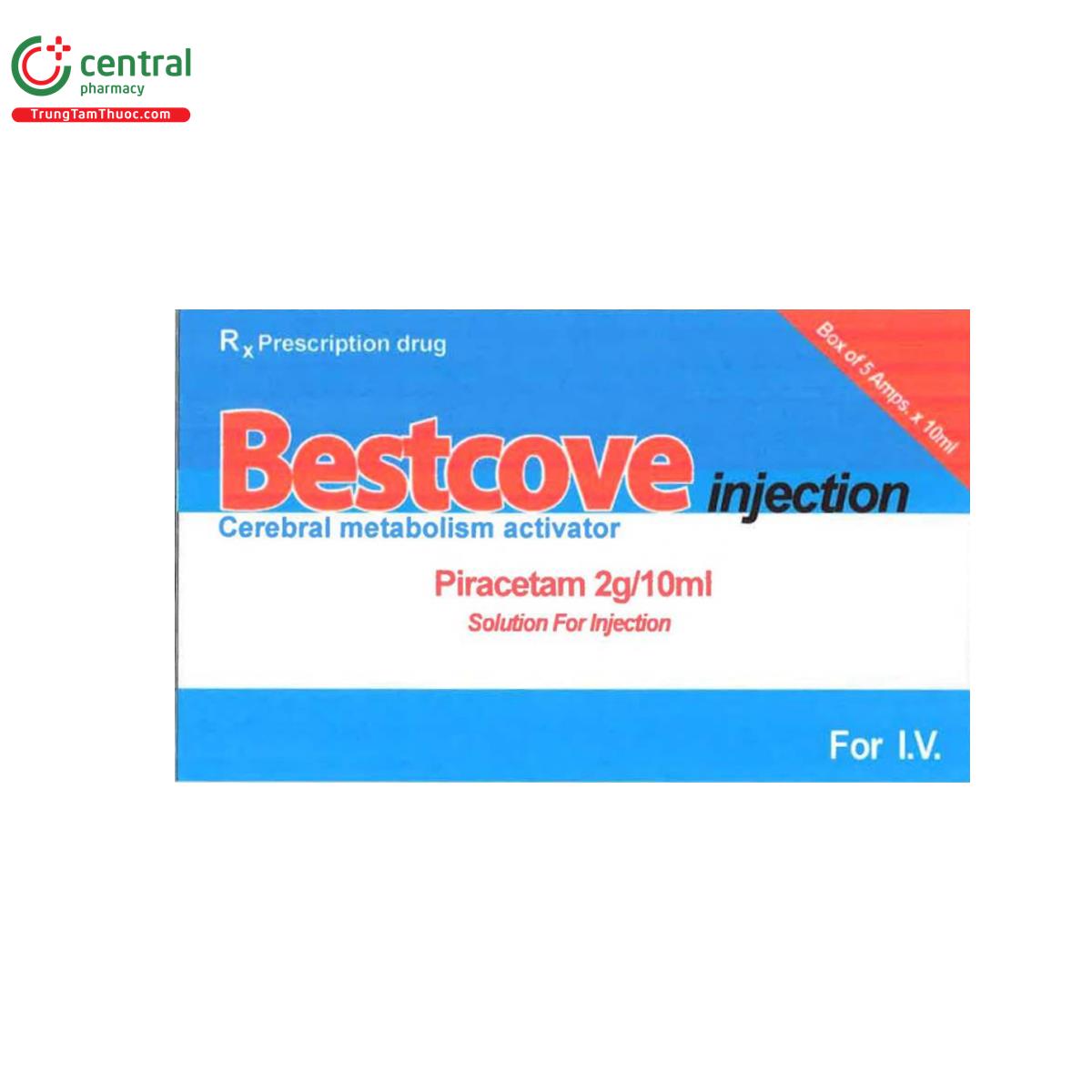 Thuốc Bestcove Injection 2g/10ml - Điều trị đột quỵ thiếu máu cục bộ cấp