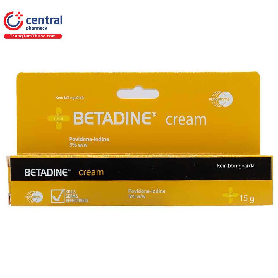 Thuốc Betadine Cream 5%: thành phần, liều dùng, cách dùng