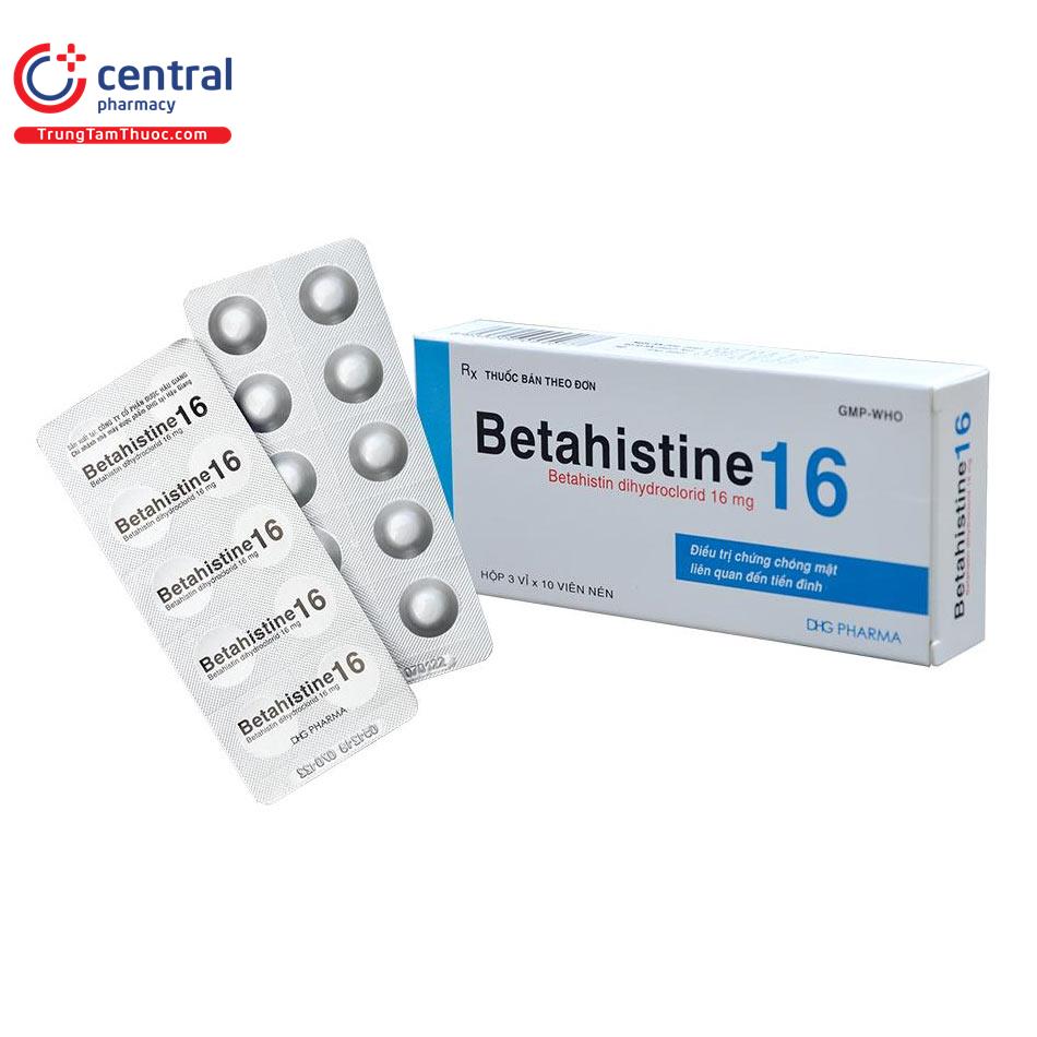 [CHÍNH HÃNG] Thuốc Betahistine 16mg DHG điều trị rối loạn tiền đình