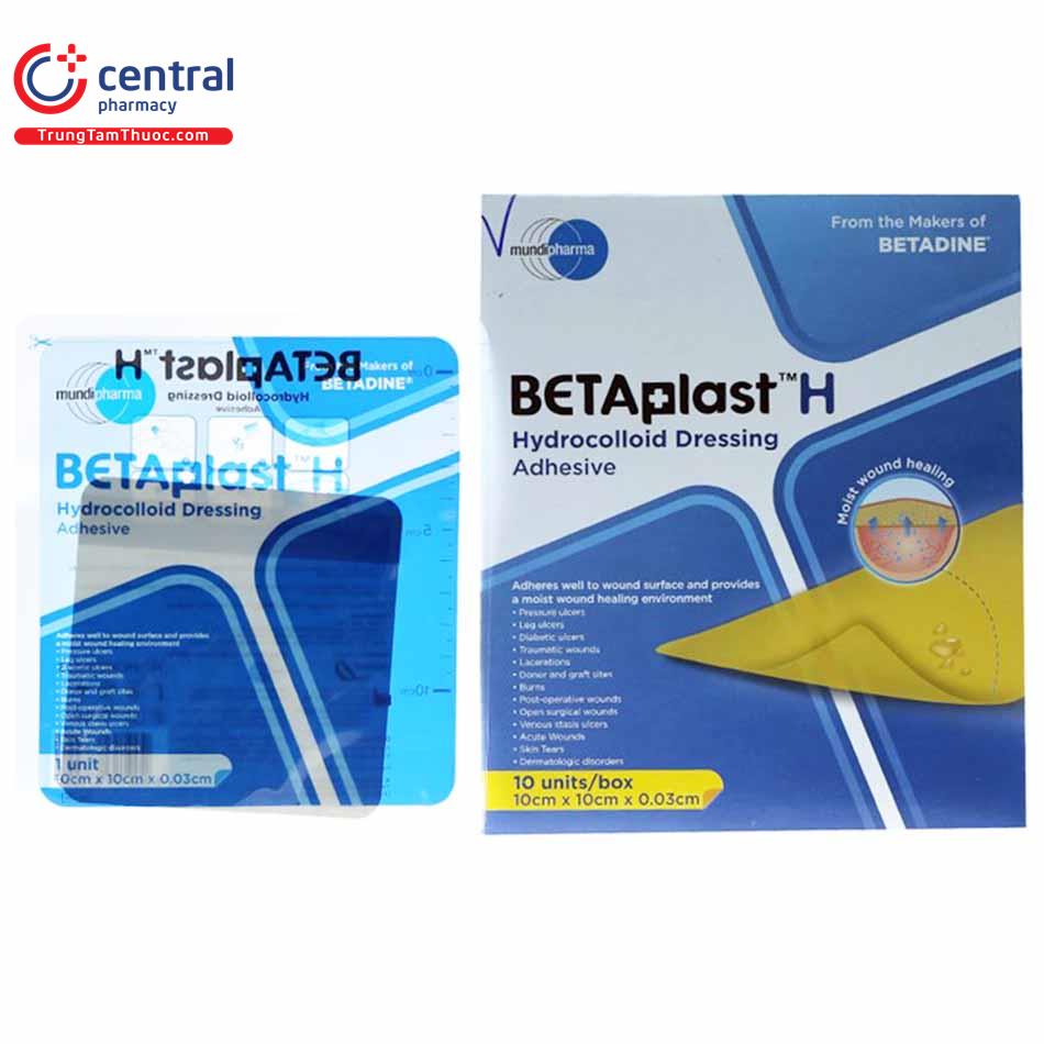 Miếng dán vô trùng BETAplast H trị bỏng da, loét da hiệu quả