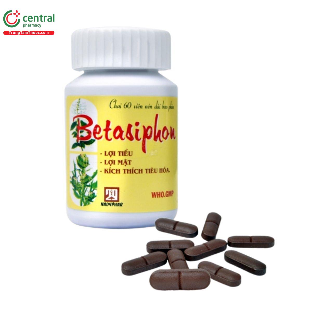 Thuốc Betasiphon (Viên nén dài bao phim): Chỉ định, liều dùng, lưu ý