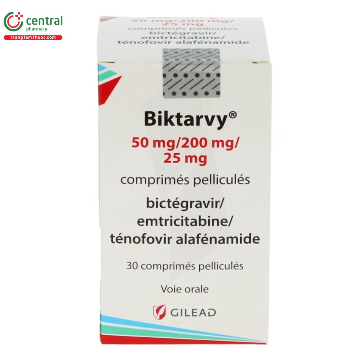 Thuốc Biktarvy 50mg/200mg/25mg được sử dụng để điều trị nhiễm HIV