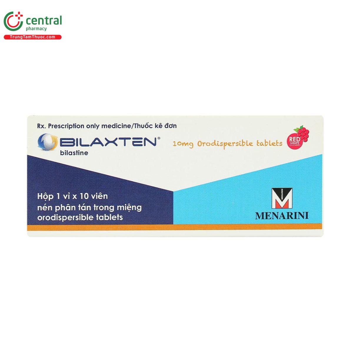 Thuốc Bilaxten (Bilastine) 10mg điều trị viêm mũi dị ứng, mề đay