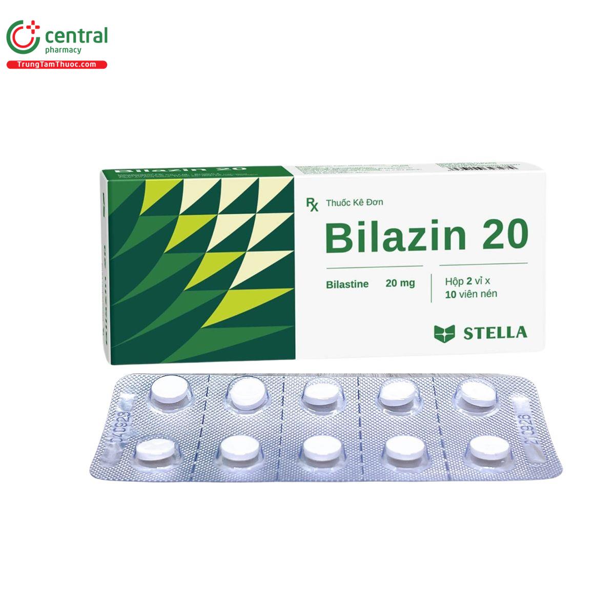Thuốc Bilazin 20 điều trị triệu chứng viêm mũi dị ứng và nổi mề đay