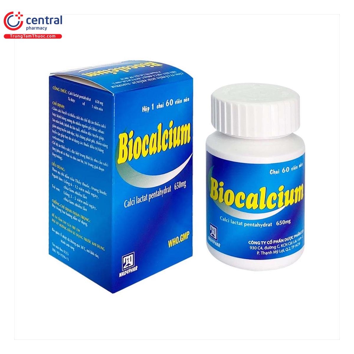 Thuốc Biocalcium (Chai 60 viên) giúp bổ sung canxi do phụ nữ có thai