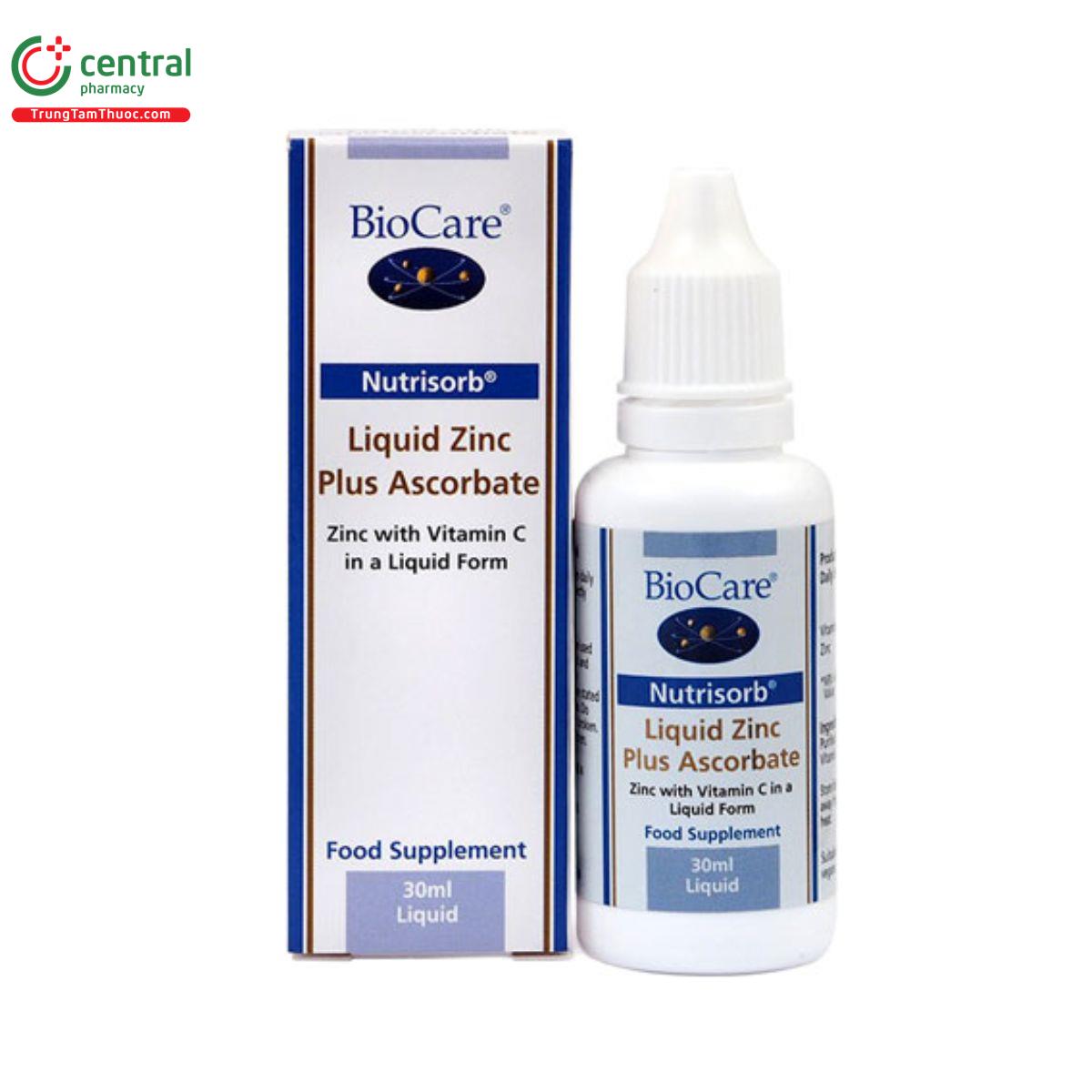 Biocare Liquid Zinc Plus Ascorbate nâng cao đề kháng ở trẻ nhỏ