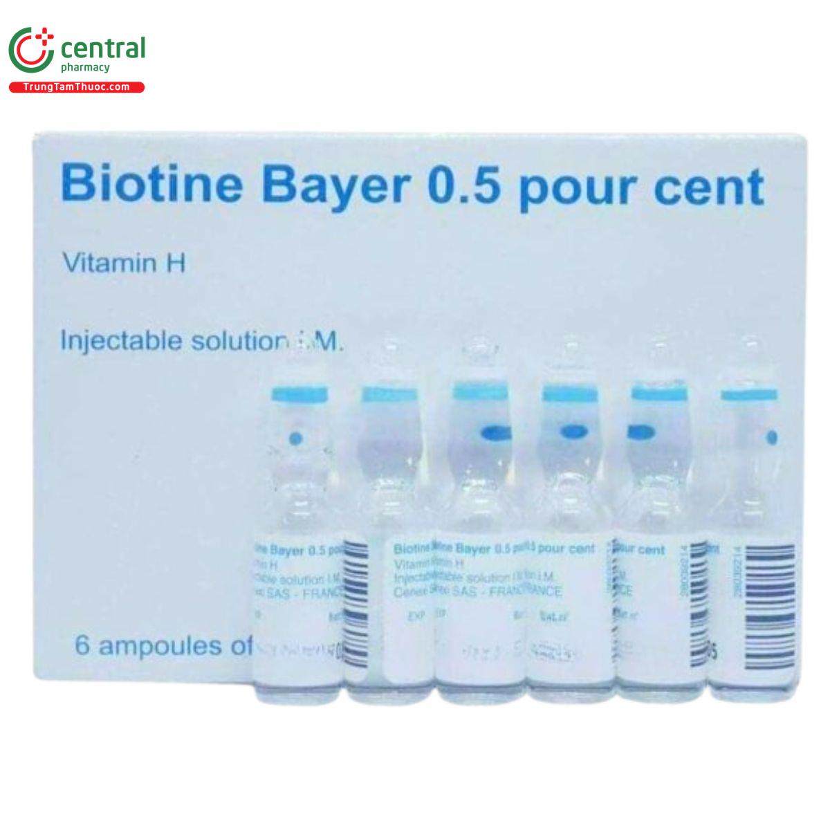 Thuốc Biotine Bayer 0.5 pour cent cung cấp biotin trong vấn đề thiếu hụt