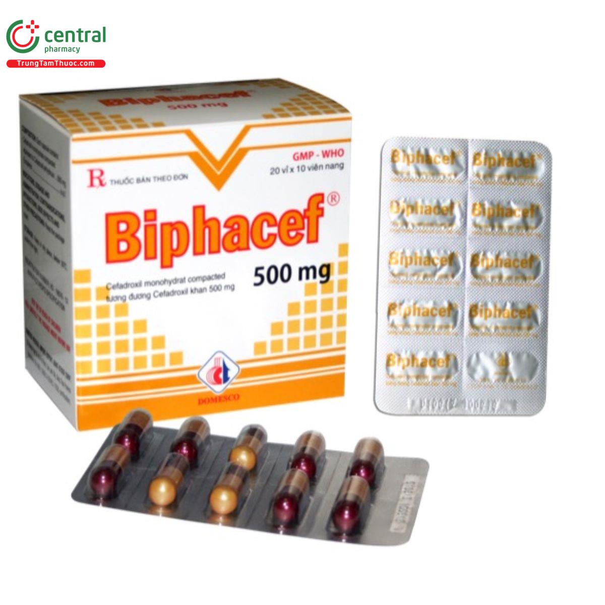 Thuốc Biphacef 500mg - Điều trị nhiễm khuẩn do vi khuẩn nhạy cảm
