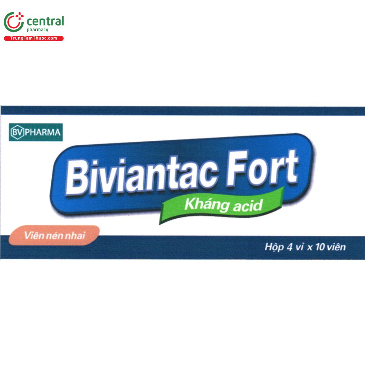 Thuốc Biviantac Fort -Điều trị triệu chứng do tăng tiết acid dịch vị